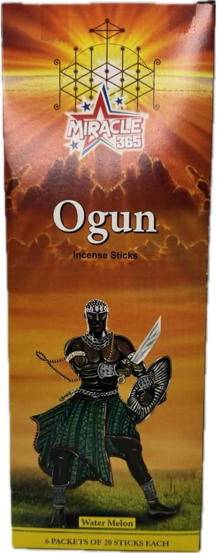 Orisha Spiritual Incense Sticks -Ogun -(120 Sticks) -Miracle 365 -(Watermelon) -Orishas,Santeria ...