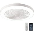 Orison Ceiling Fan with Light, 8029 White Regular - 19.7" Smart Low ...