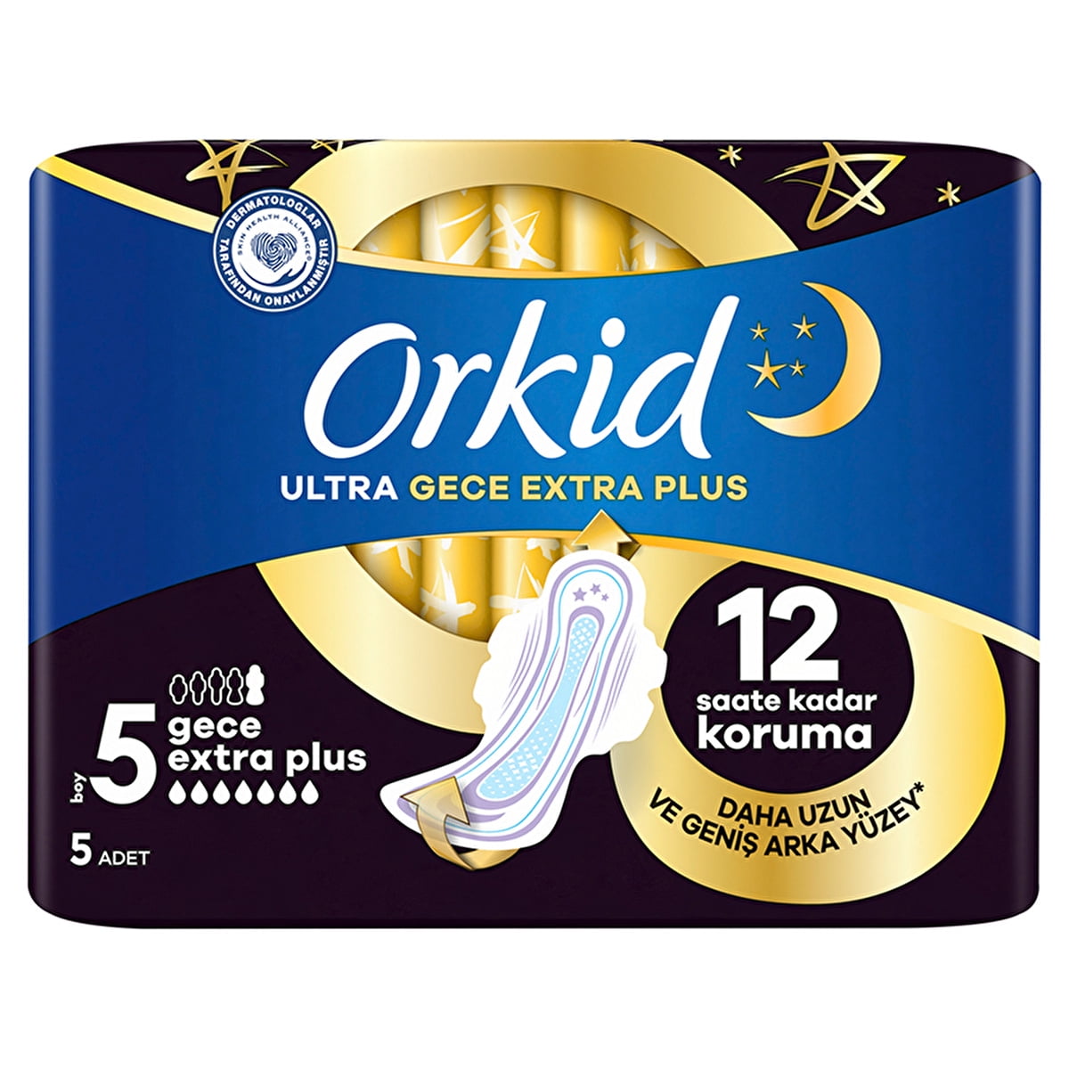 Orkid Ultra Night Extra Plus (Size 5) Hygienic Pads 5-pack - Walmart.com