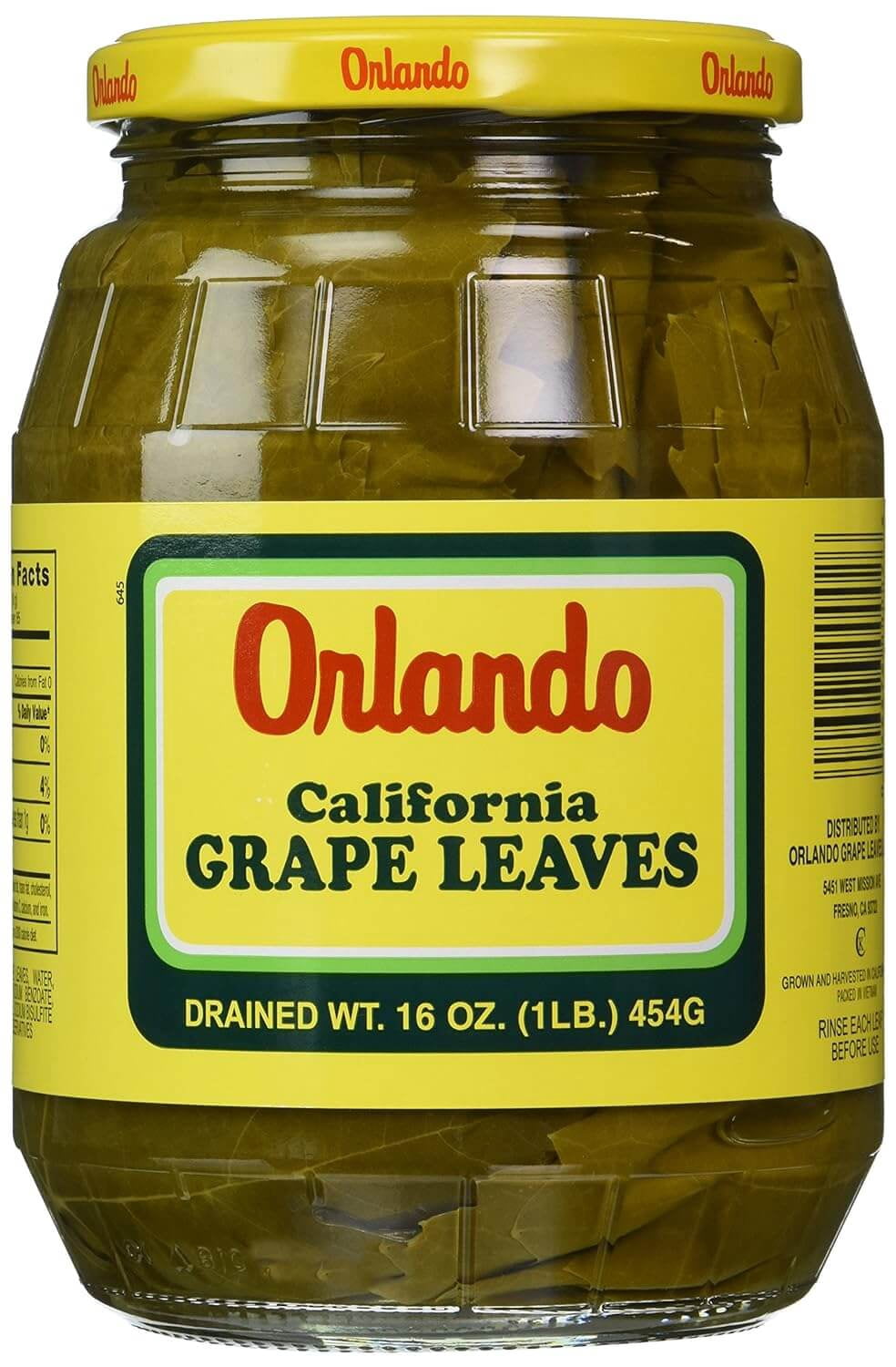 Orlando California Grape Leaves 2 Pack – 16 oz (1 lb) Glass Jar | 454g ...