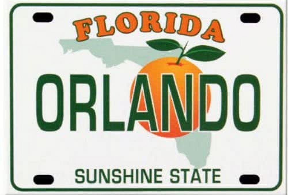 Orlando Florida License Plate Fridge Collector's Souvenir Magnet 2.5 ...
