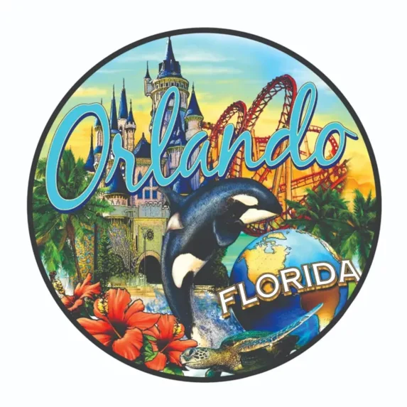 Orlando Florida Sticker Phone Decal Water Bottle Stickers Car Decals ...