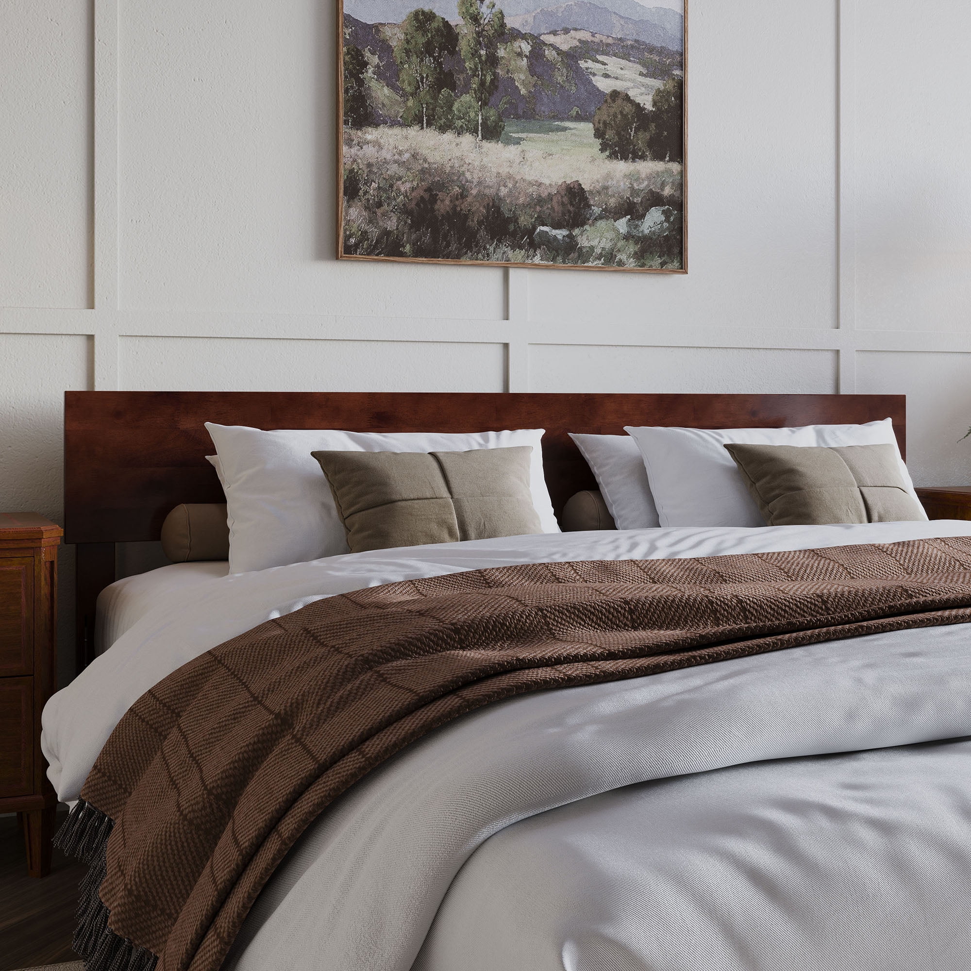 Orlando Headboard, Solid Hardwood, Multiple Colors/Sizes, AFI ...