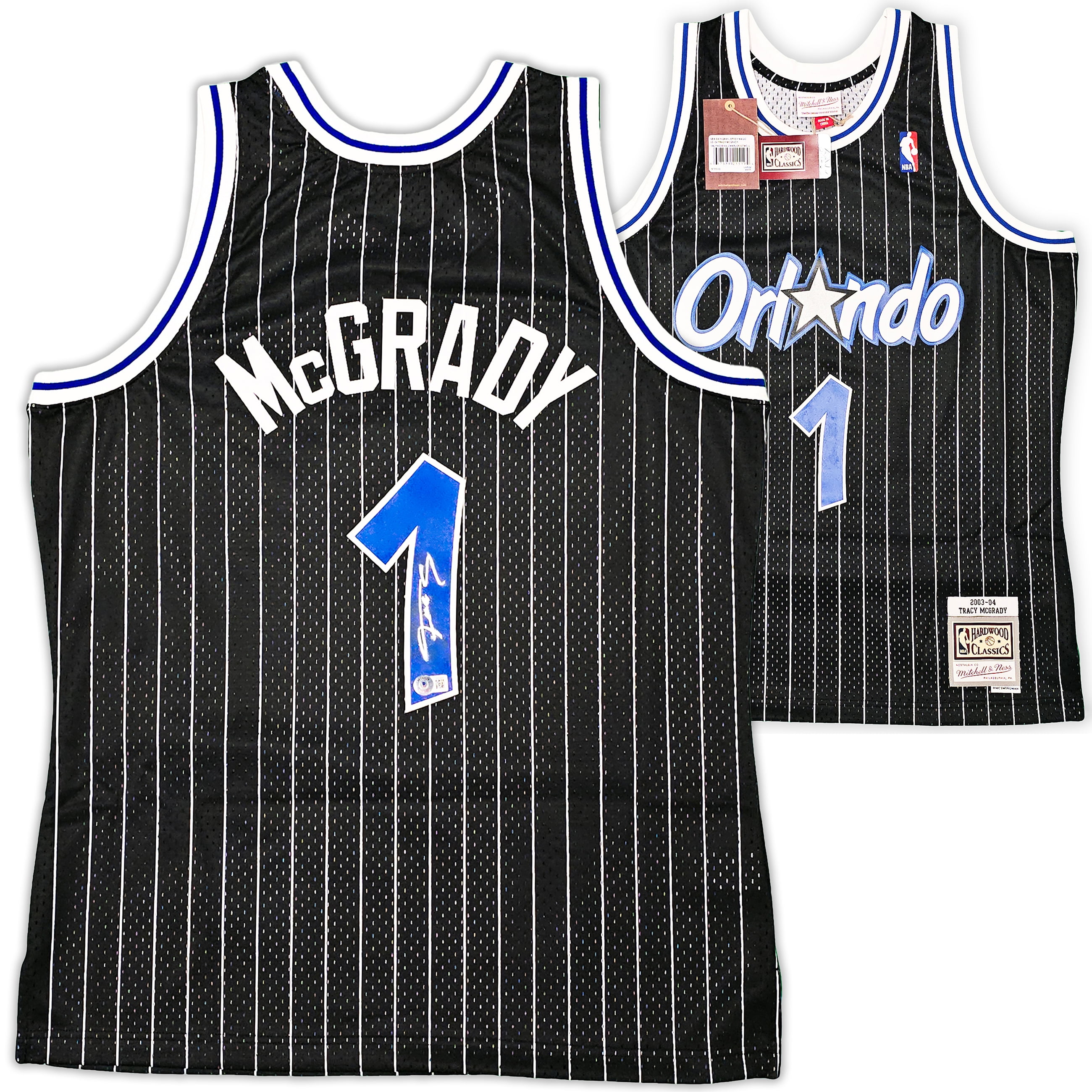 Orlando Magic Tracy McGrady Autographed Black Authentic Mitchell & Ness ...