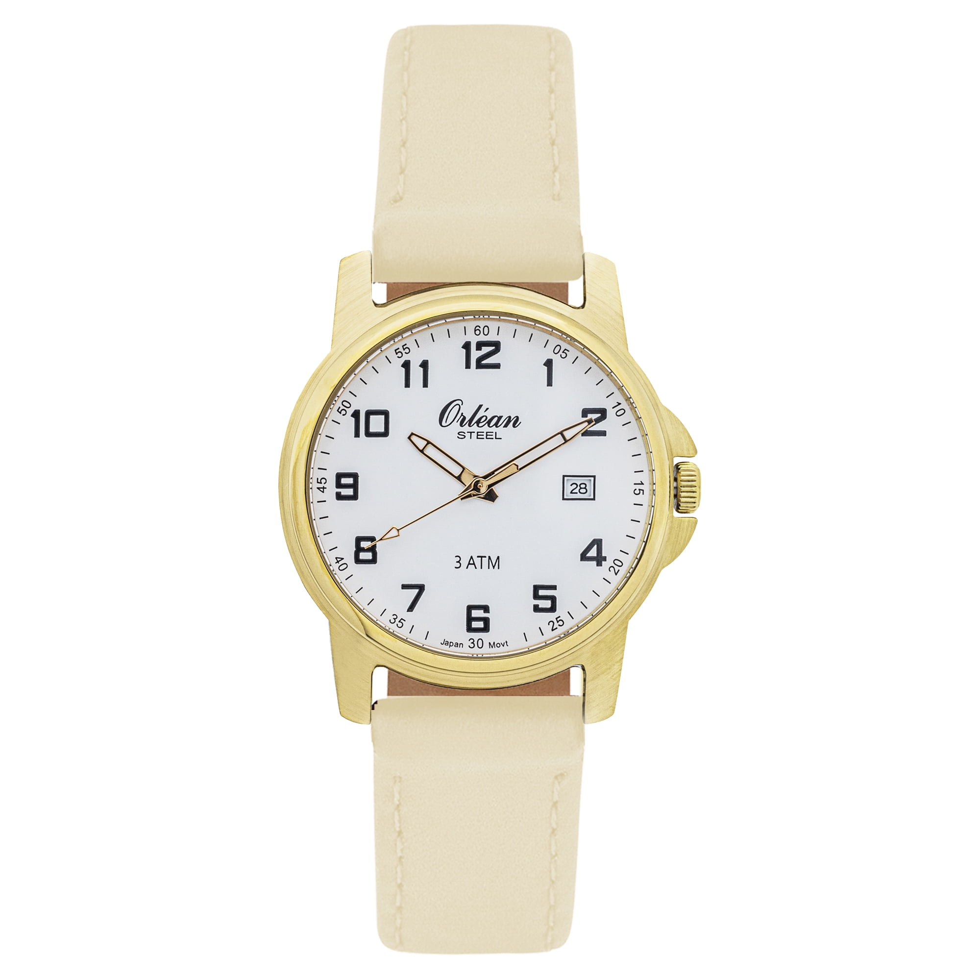 Orlean Mens Easy to Read Watch with Date - 316L Stainless Steel Case ...