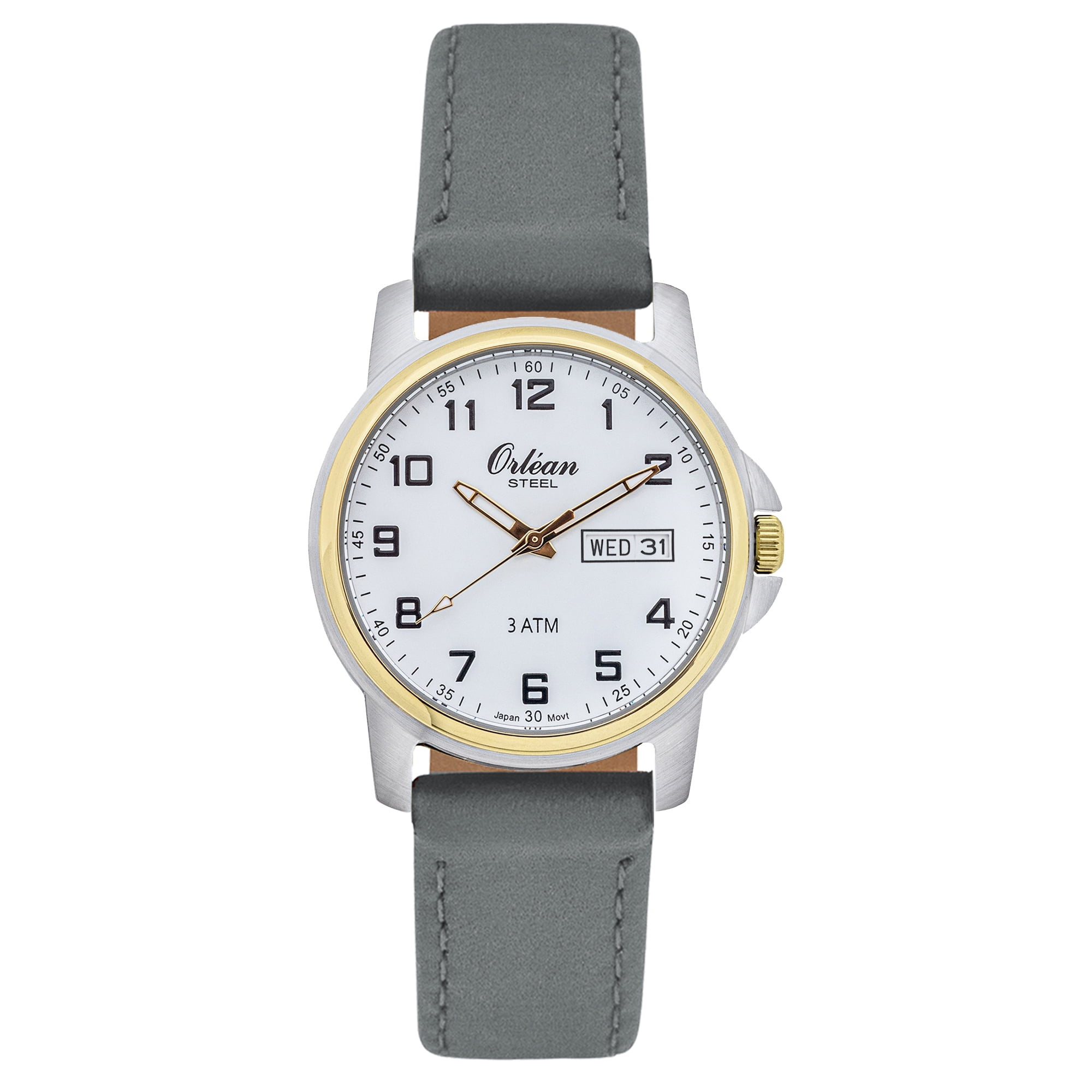 Orlean Mens Easy to Read Watch with Date - 316L Stainless Steel Case ...