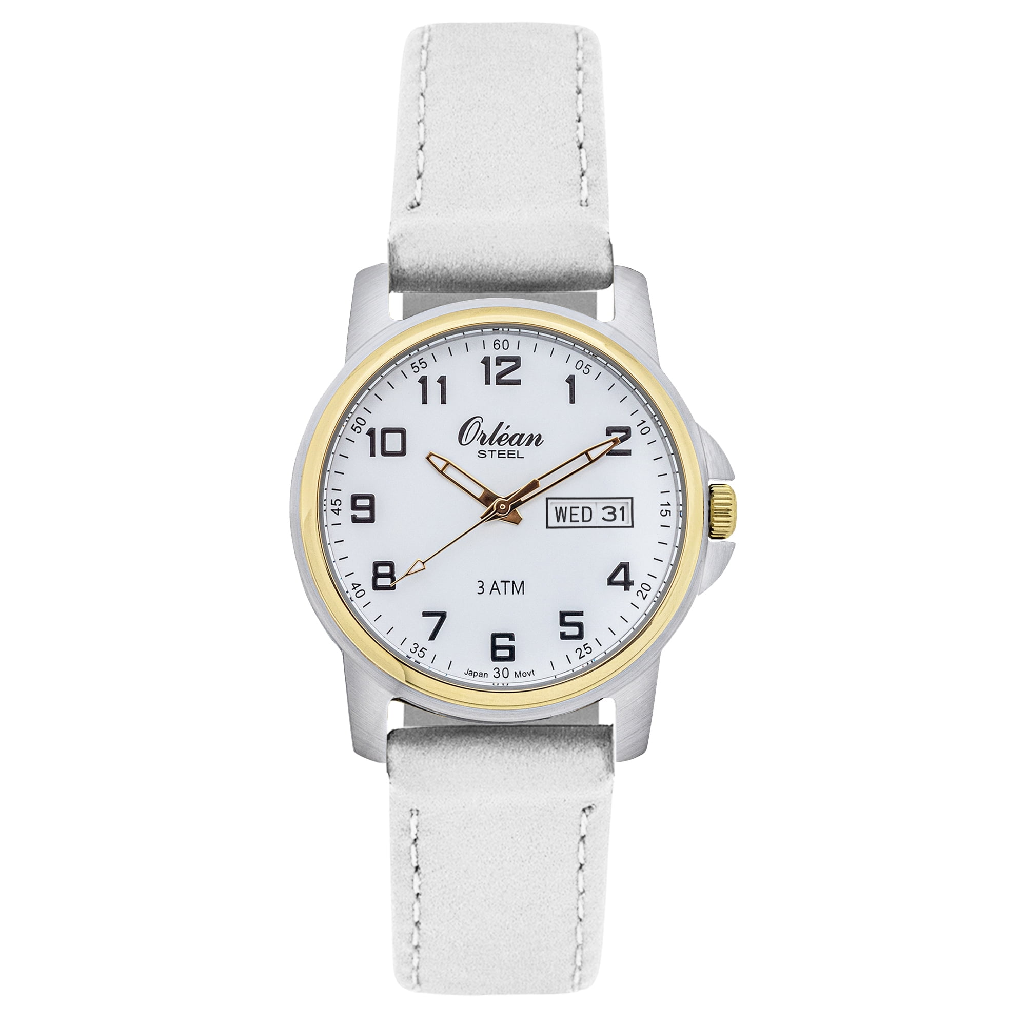 Orlean Mens Easy to Read Watch with Day / Date - 316L Stainless Steel ...