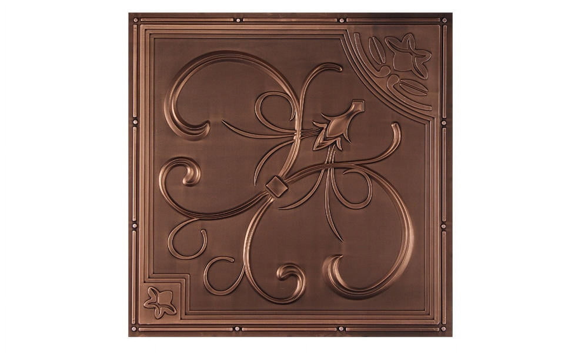 Orleans 2 ft. x 2 ft. Drop-in or Glue-Up Vinyl Ceiling Tile in Antique ...