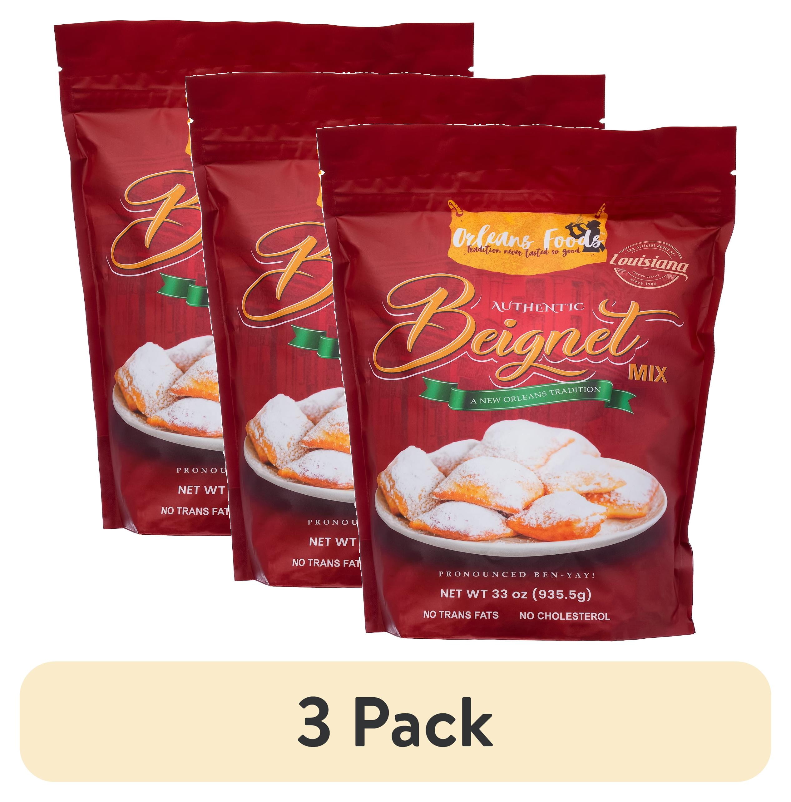 (3 pack) Orleans Foods, Authentic Beignet Mix, 33 oz (935.5 Grams), No ...