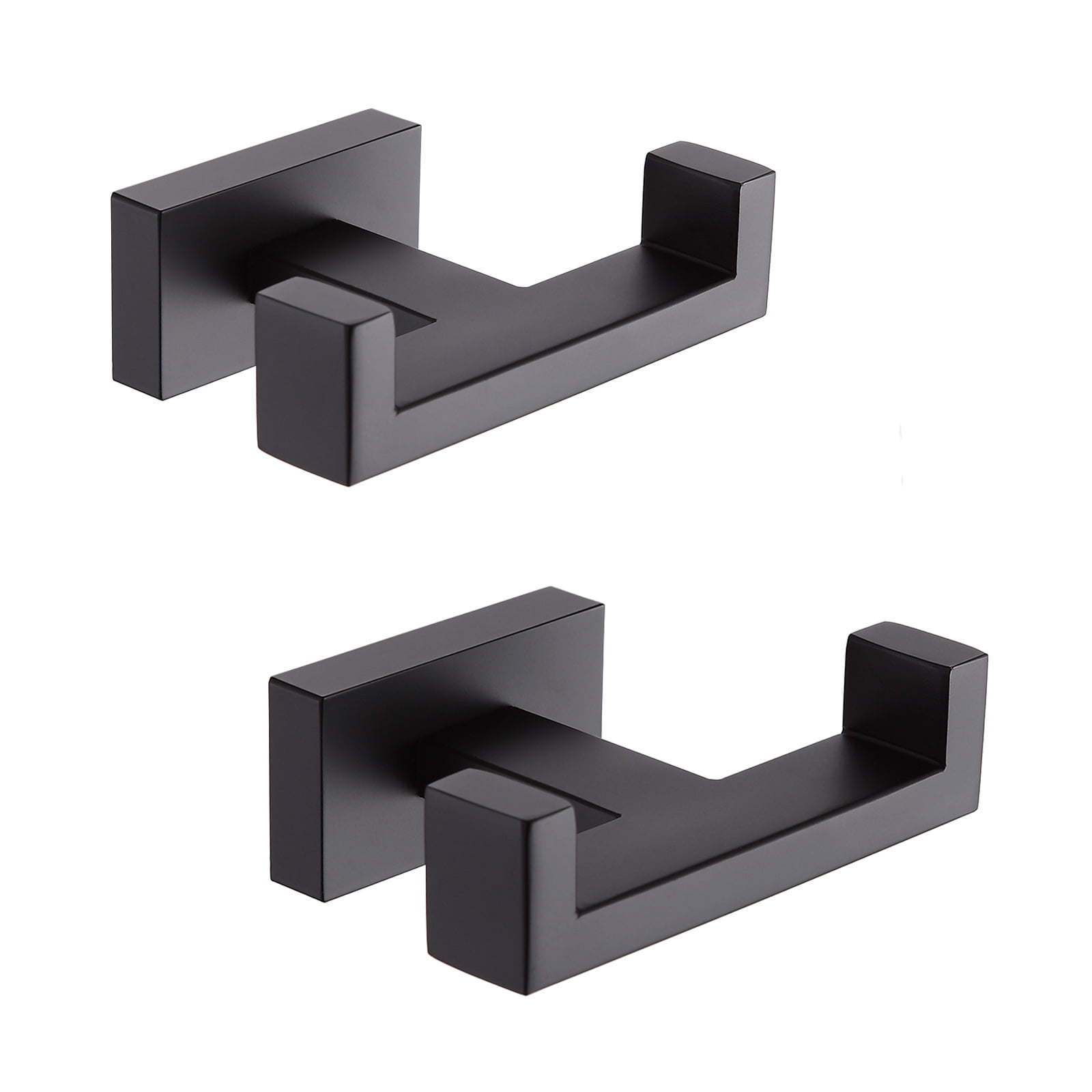 Orlif 2 Pack Bathroom Double Robe Hooks，Matte Black SUS304 Stainless ...
