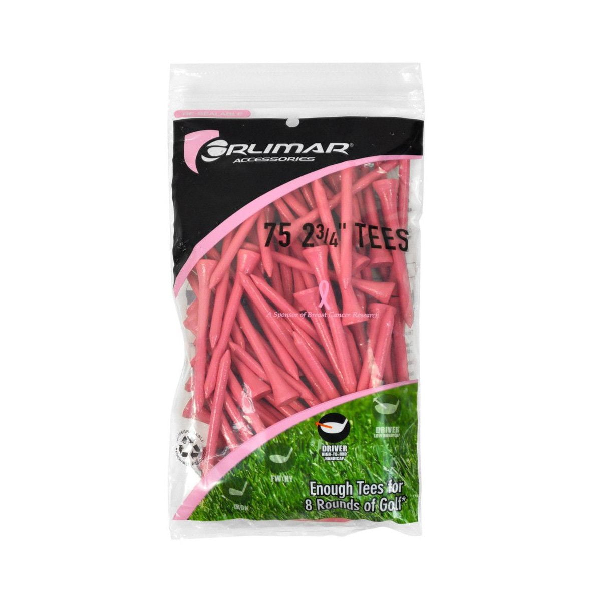 Orlimar 2 3/4-Inch Golf Tees - 75-Pack (Pink) - Walmart.com