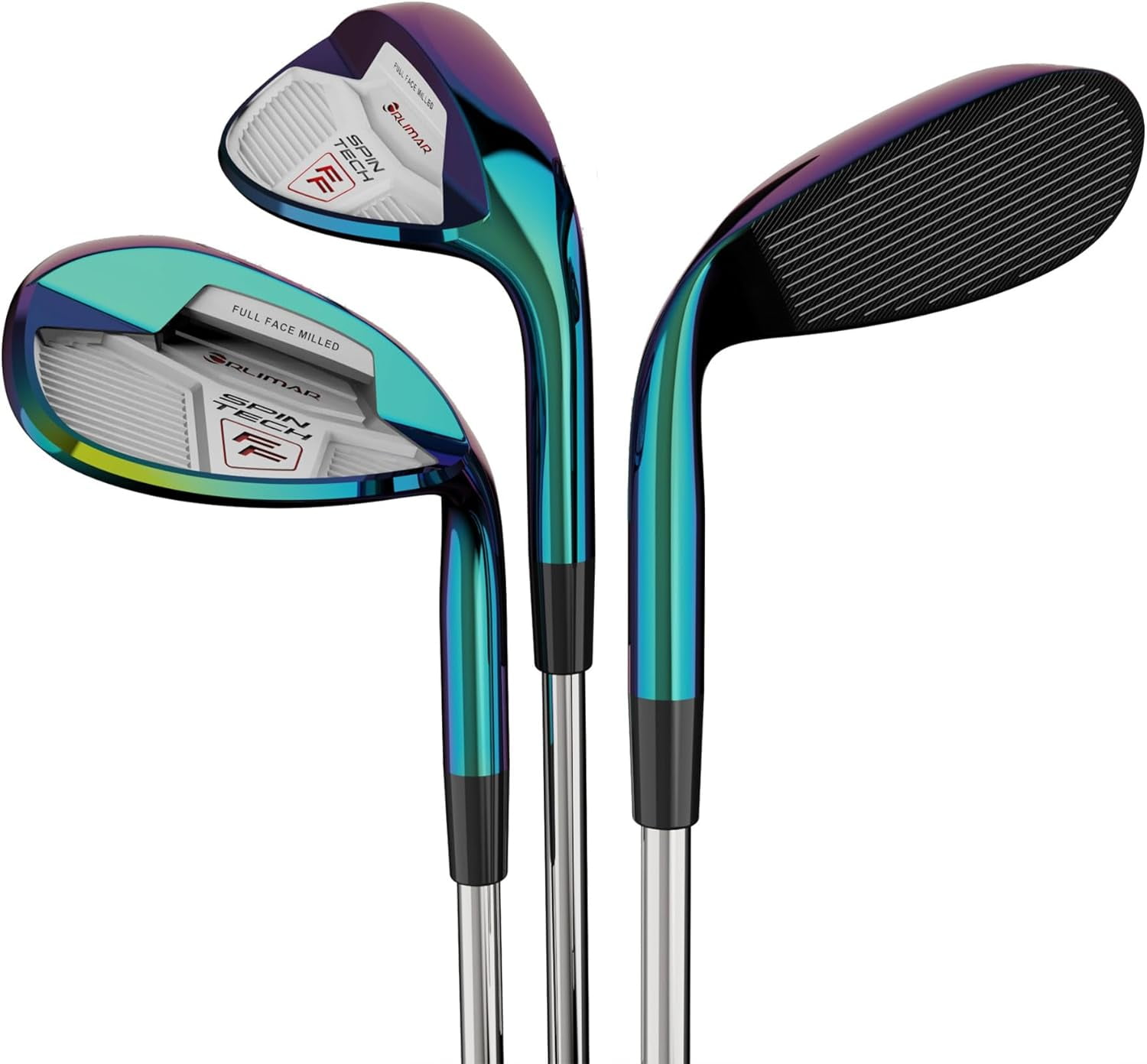 Orlimar Golf Spin Tech Full Face 3-Piece Rainbow Wedge Set for Men, 52 ...