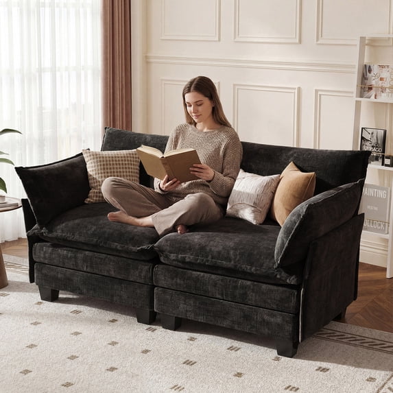 Orlivla Modular Sectional Sofa, Modern Chenille Couch Love Seat Cloud ...