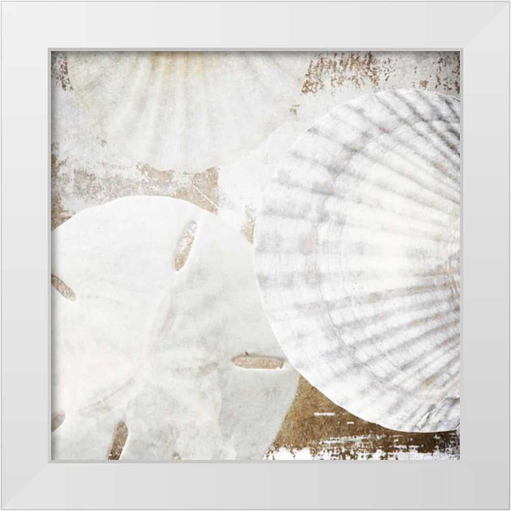 Orlov, Irena 26x26 White Modern Wood Framed Museum Art Print Titled - White Shells II - Walmart.com