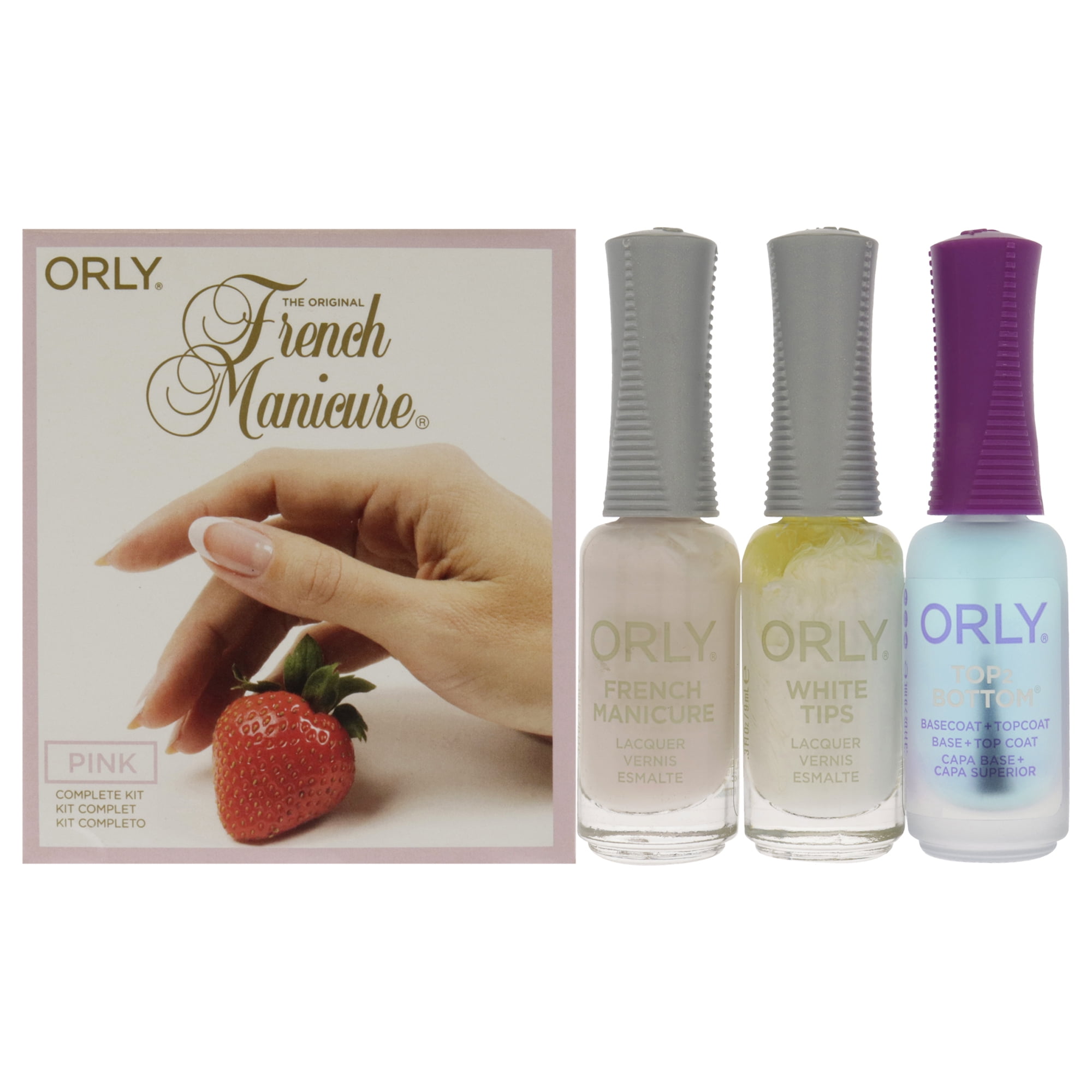 Orly The Original French Manicure Kit Pink , 4 Pc Kit 0.3oz Top2 Botton ...