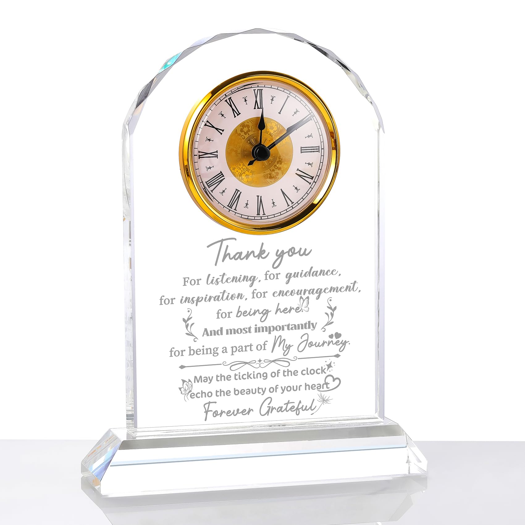 Ornalrist Thank You Gifts Clock for Women, Men, Appreciation Gift for ...