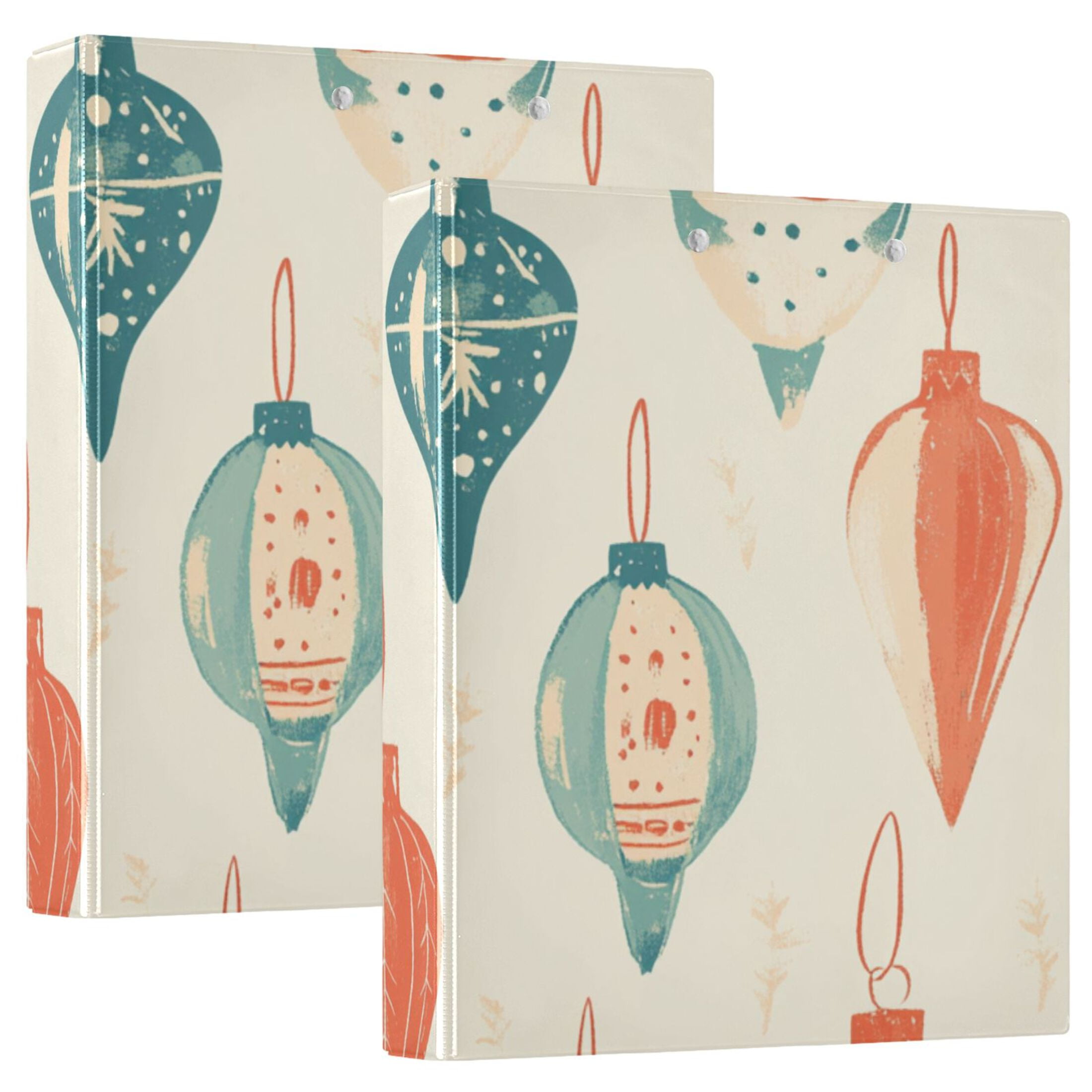 Ornamen Christmas 3 Ring Binders 1.5 inch Hardcover File Folders with ...