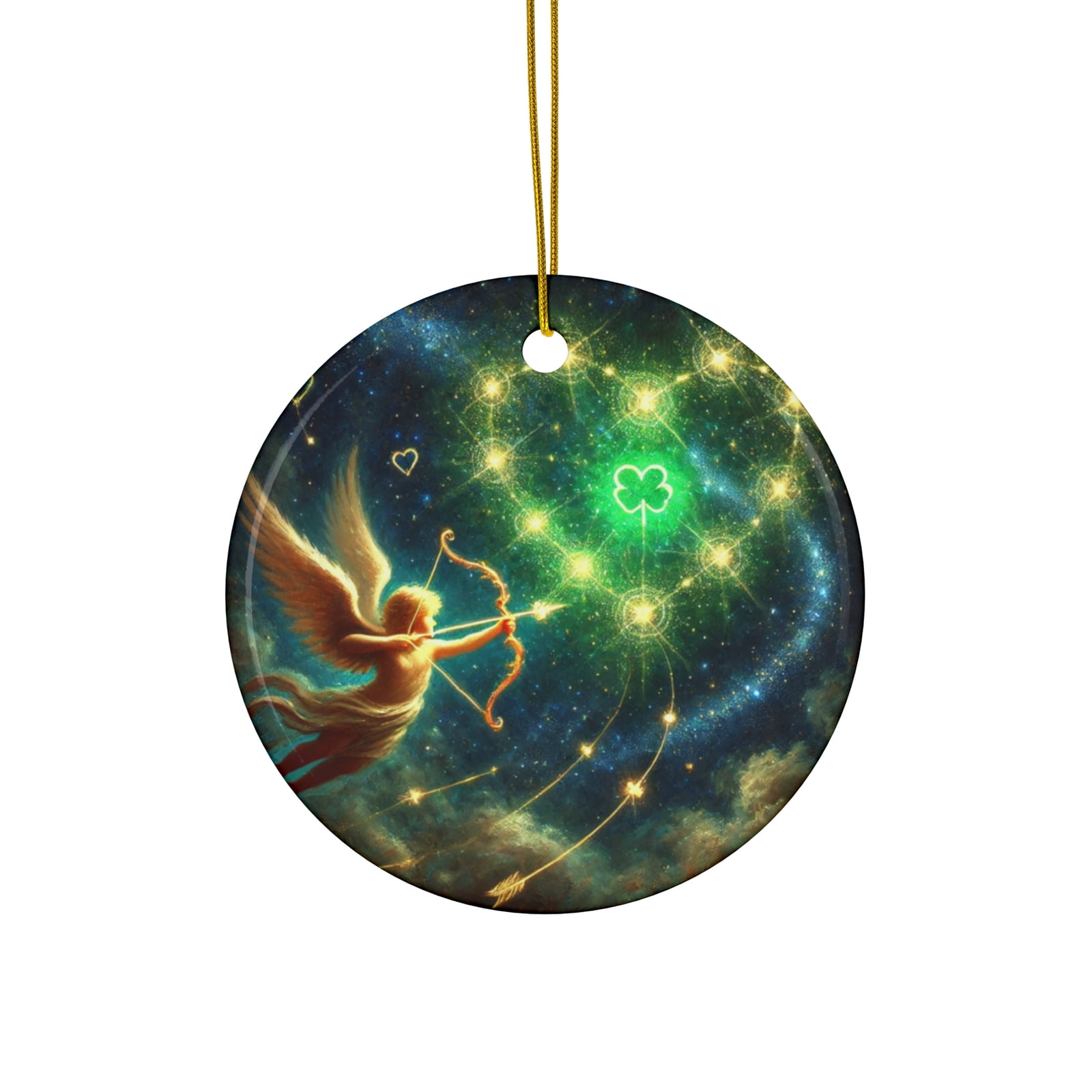 Ornament Angel Shooting Star Constellation Clover Ornament - Printed on ...
