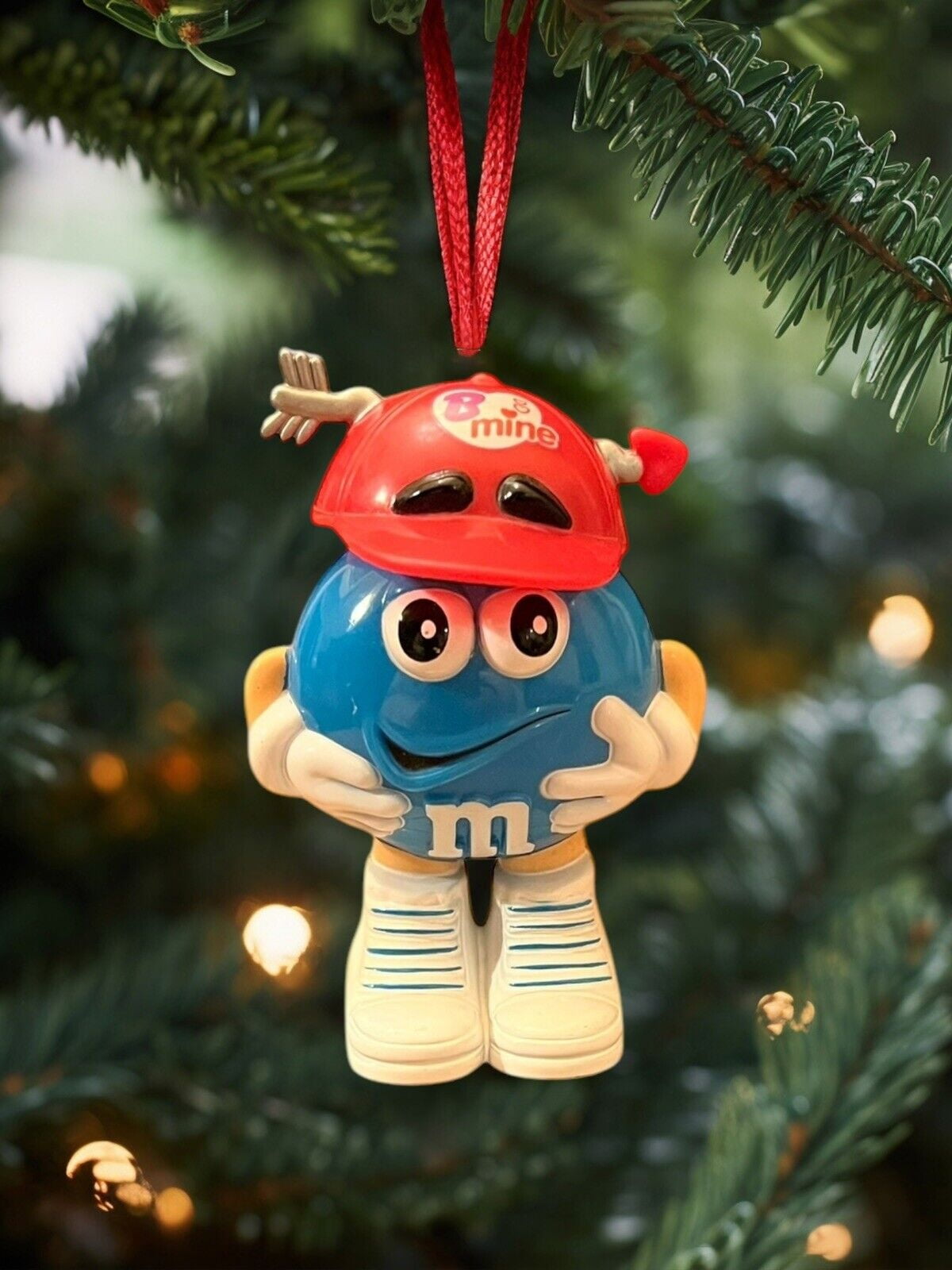 Ornament Blue M&M M &M PVC Figure Figurine Holiday Charm Dangler 3 ...