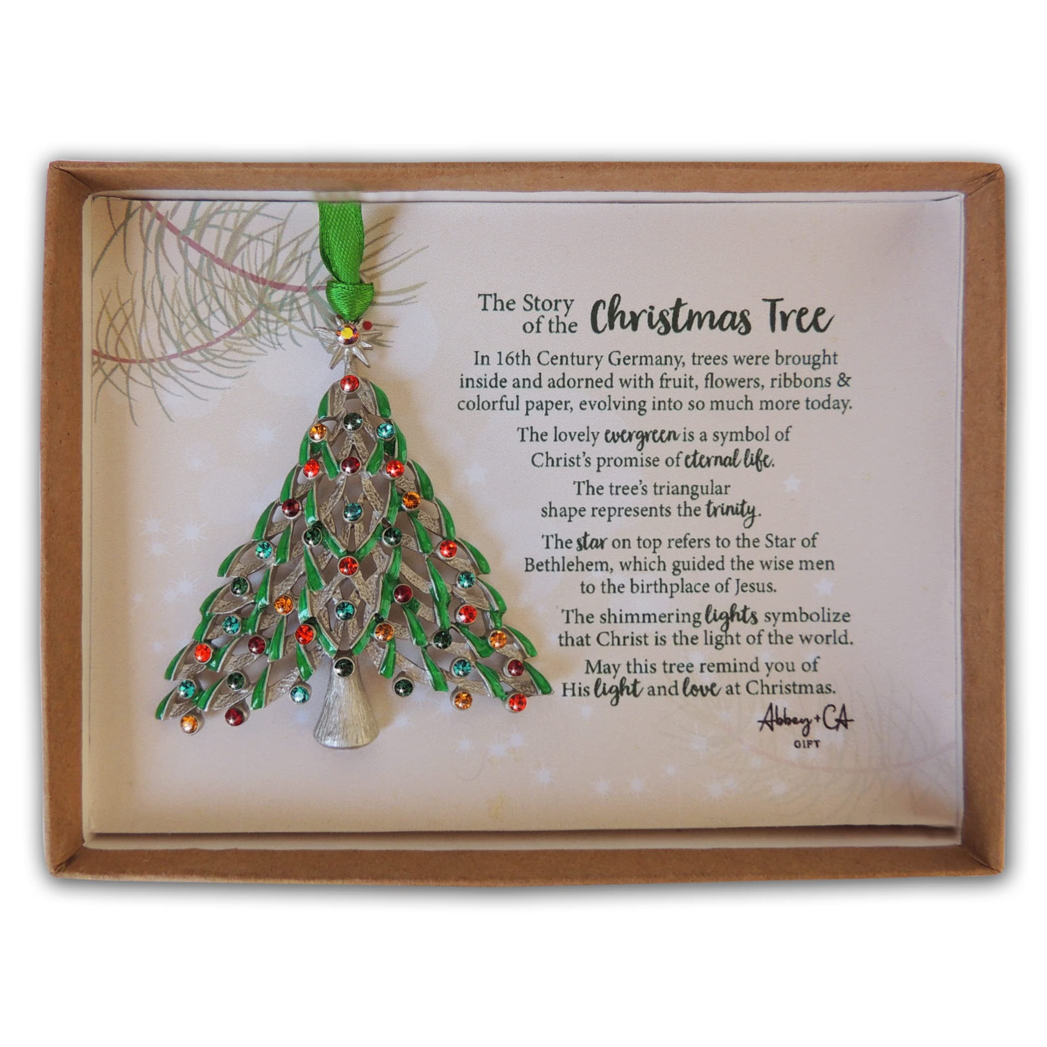 Ornament-Christmas Tree/Story Card & Gift Box - Walmart.com