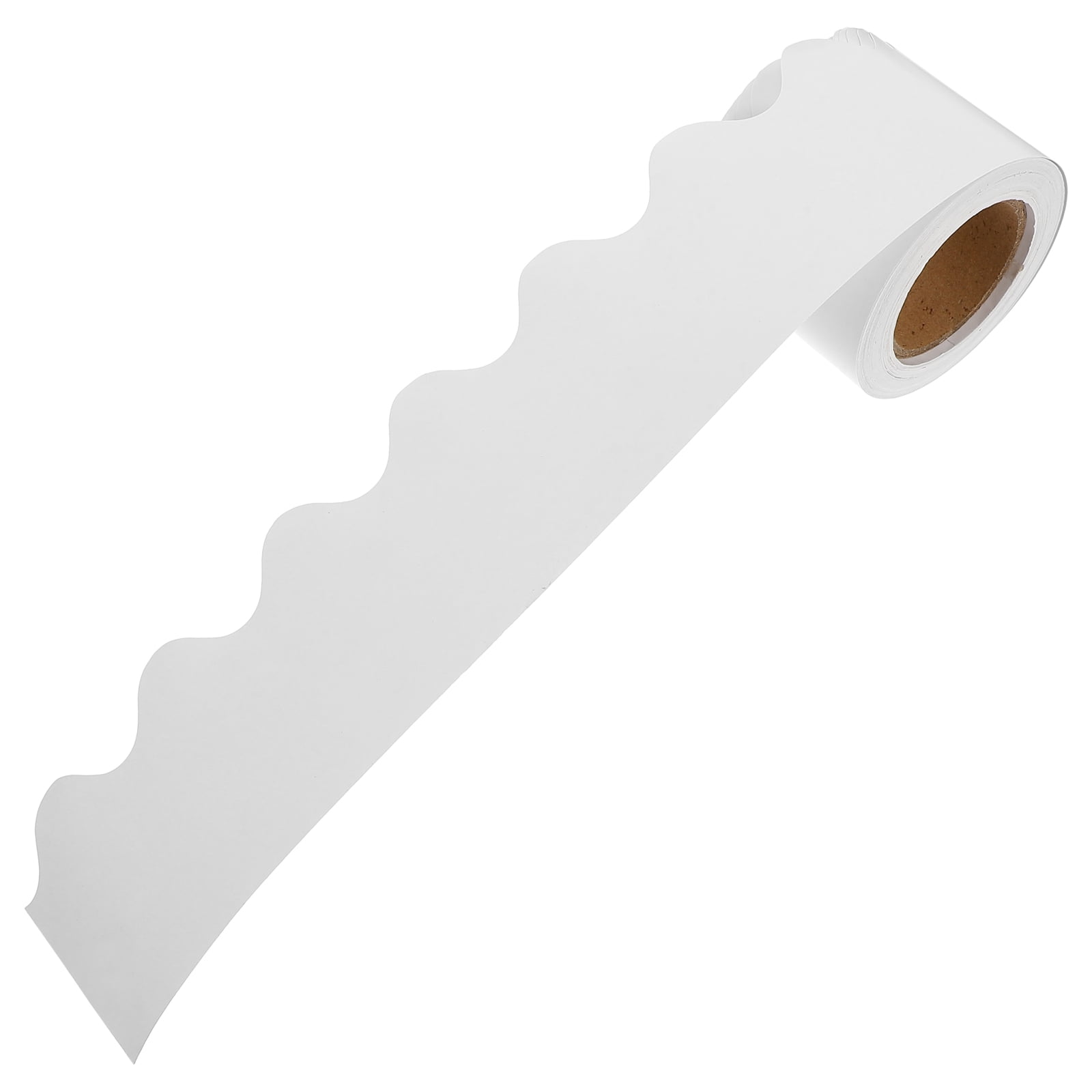 White Scalloped Bulletin Board Borders Removable Classroom and Office ...