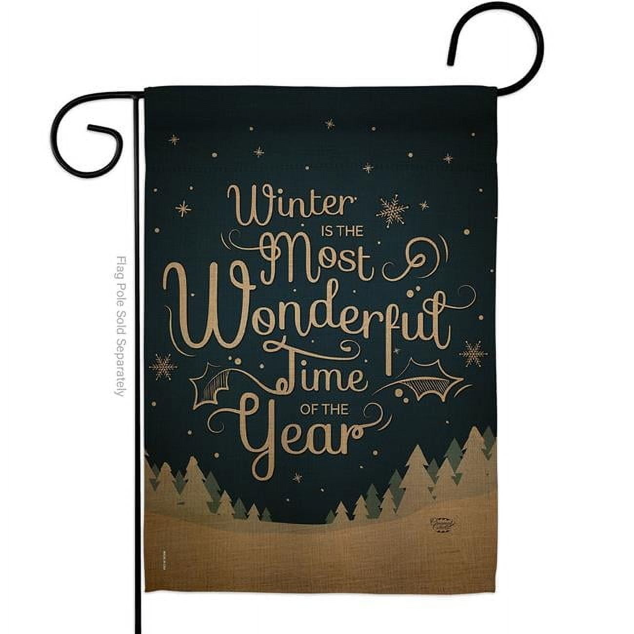 Ornament Collection 13 x 18.5 in. Winter is Most Wonderful Time Garden ...