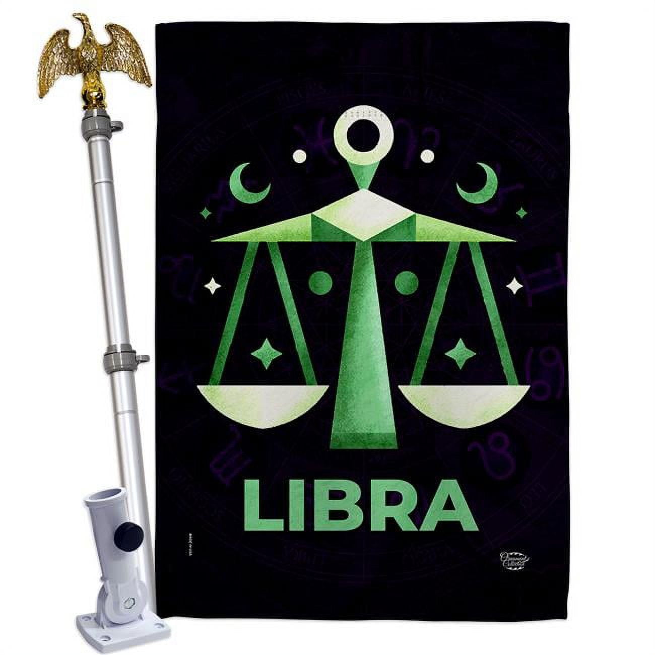 Ornament Collection 28 x 40 in. Libra House Flag Set Interests Zodiac ...