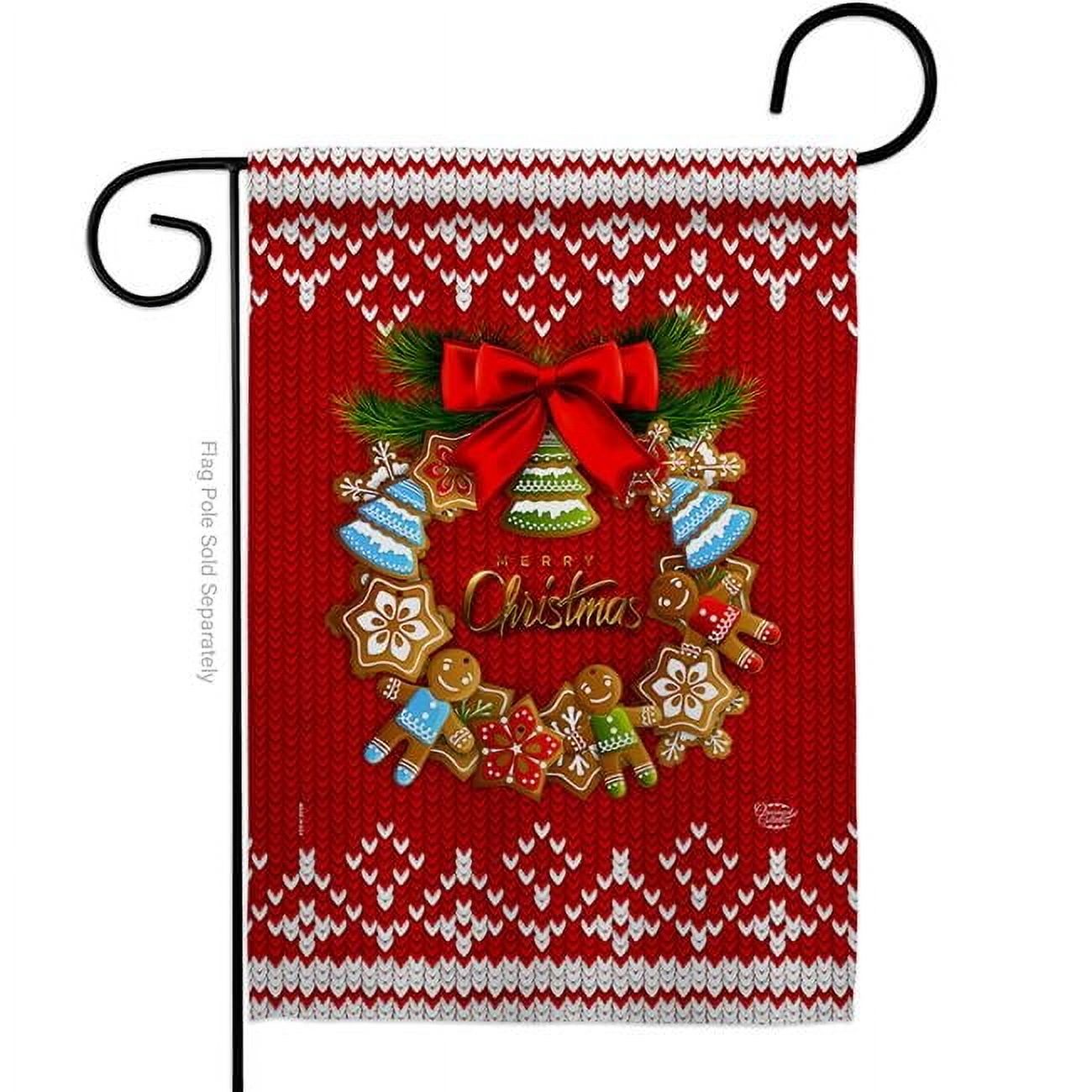 Ornament Collection G192249-BO 13 x 18.5 in. Gingerbread Wreath Garden ...