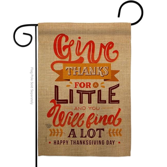 Ornament Collection G192254-BO 13 x 18.5 in. Give Thanks Garden Flag ...