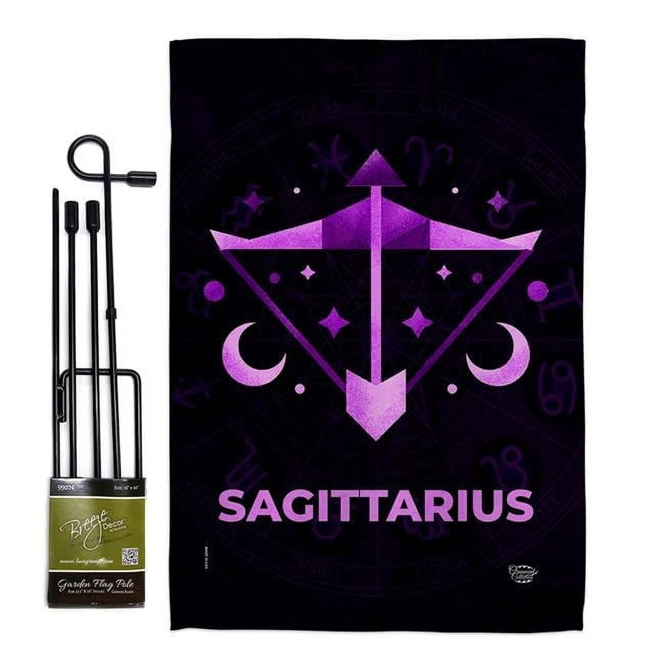 Ornament Collection GS190031-BO 13 x 18.5 in. Sagittarius Garden Flag Set for Interests Zodiac ...