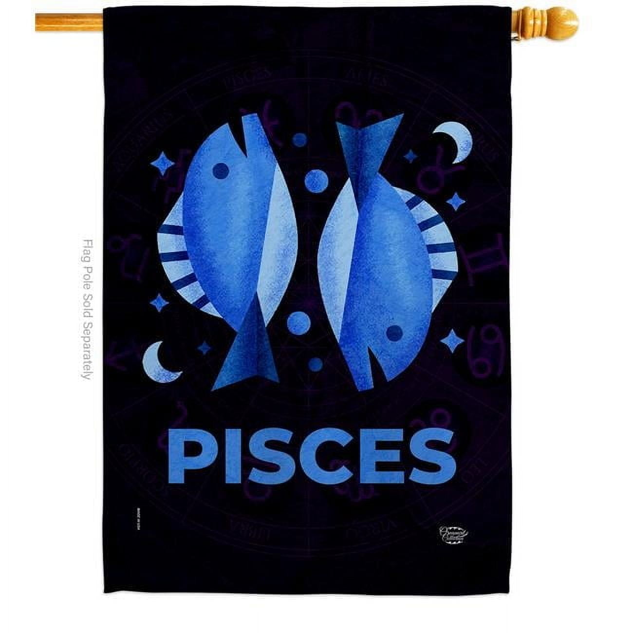 Ornament Collection H190034-BO 28 x 40 in. Pisces House Flag Interests ...
