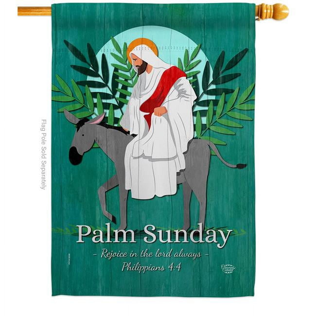 Ornament Collection H190067-BO Rejoice Palm Sunday Religious Faith Double-Sided Garden ...