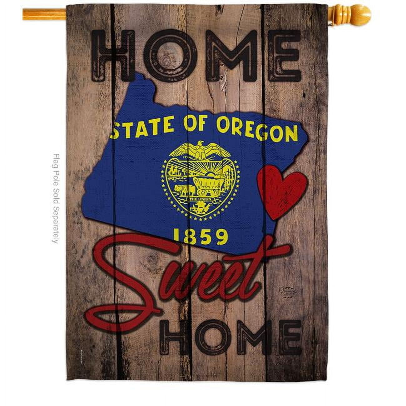 Ornament Collection H191112-BO 28 x 40 in. State Oregon Home Sweet ...