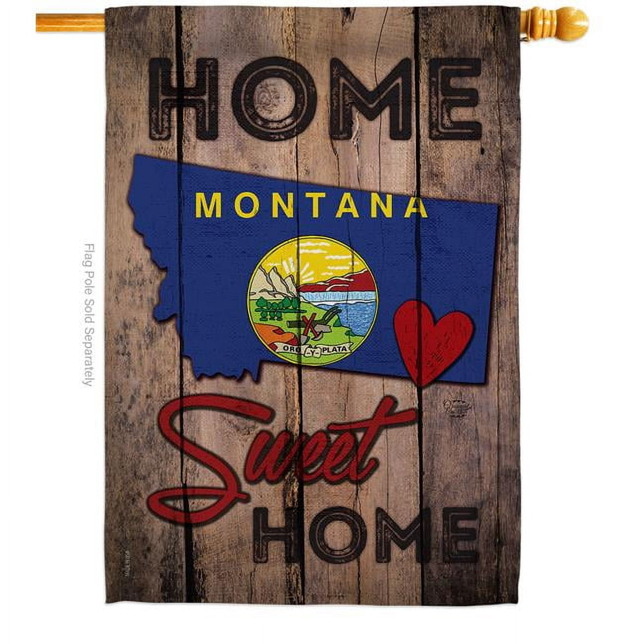 Ornament Collection H191122-BO 28 x 40 in. State Montana Home Sweet ...