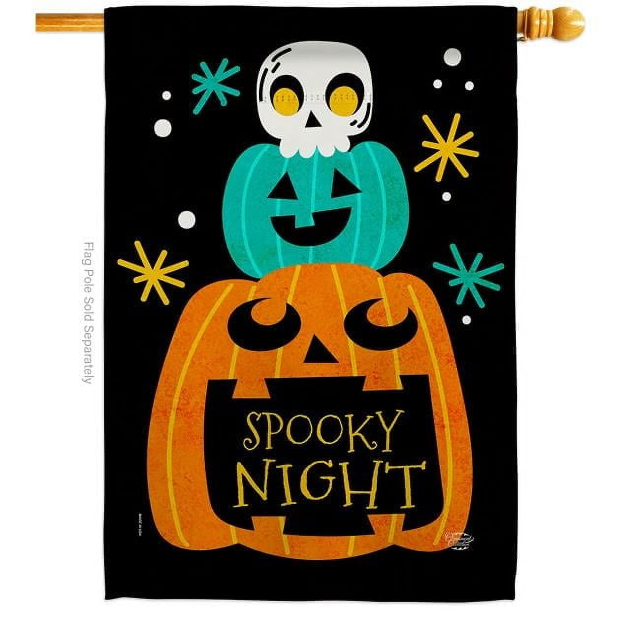 Ornament Collection H192663-BO 28 x 40 in. Spooky Night House Flag with ...