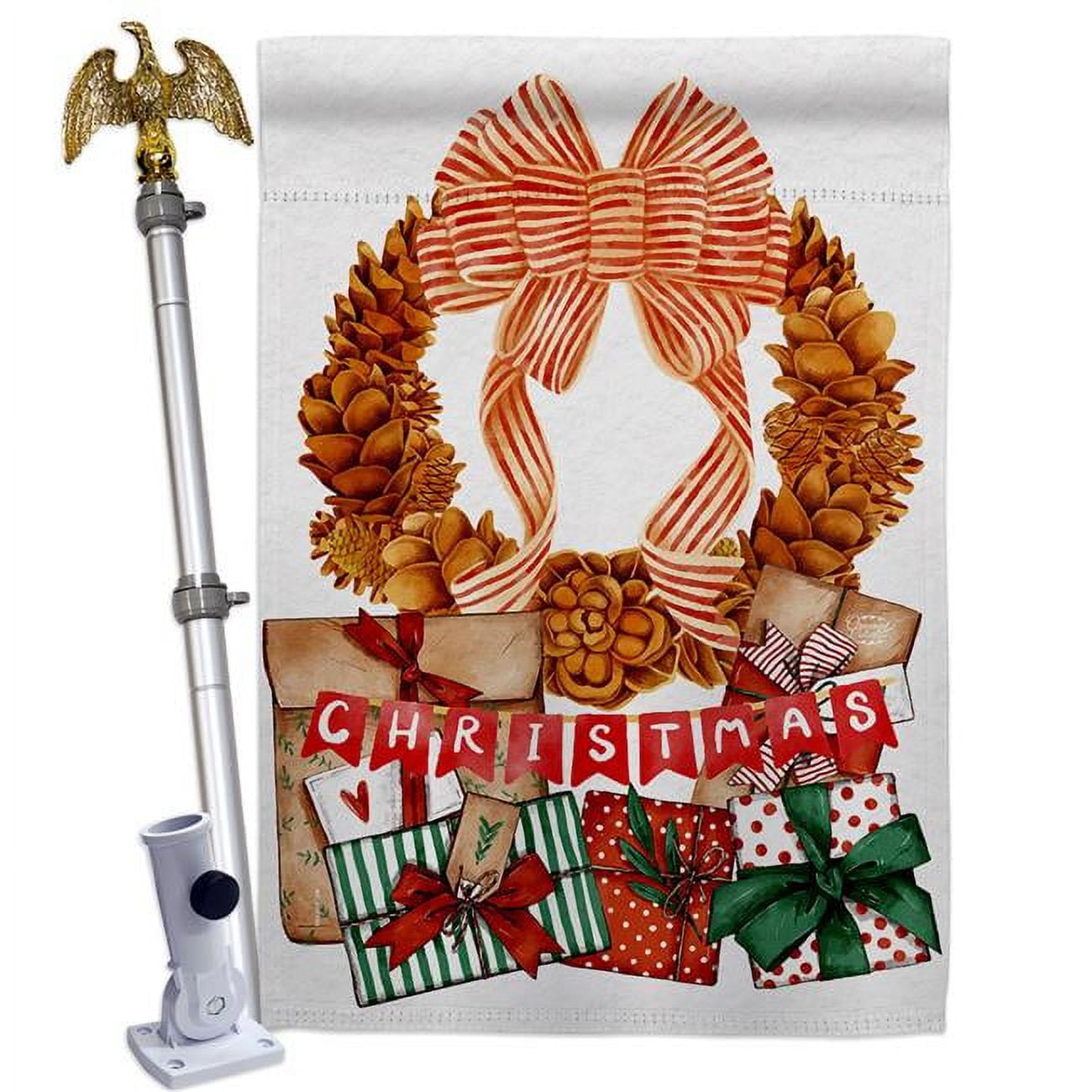 Ornament Collection HS190015-BO-02 28 x 40 in. Pine Cone Wreath House ...