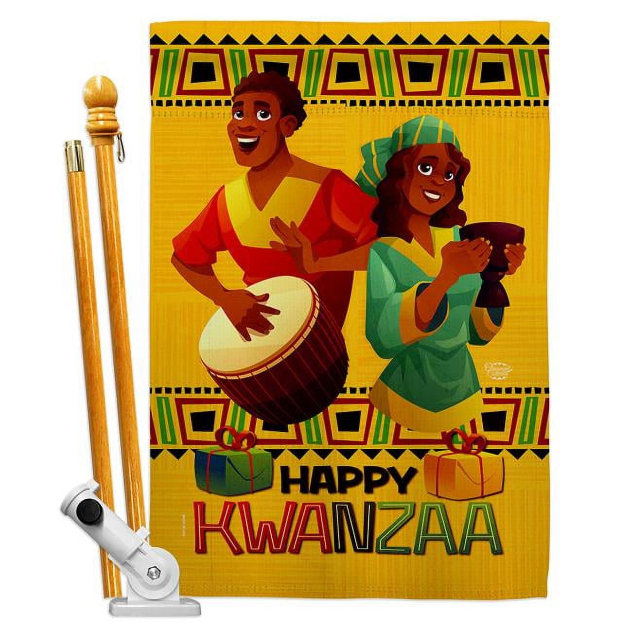 Ornament Collection HS190022-BO 28 x 40 in. Joyful Kwanzaa House Flag ...