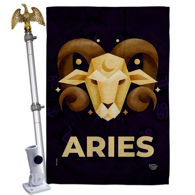 Ornament Collection HS190023-BO-02 28 x 40 in. Aries House Flag Set ...