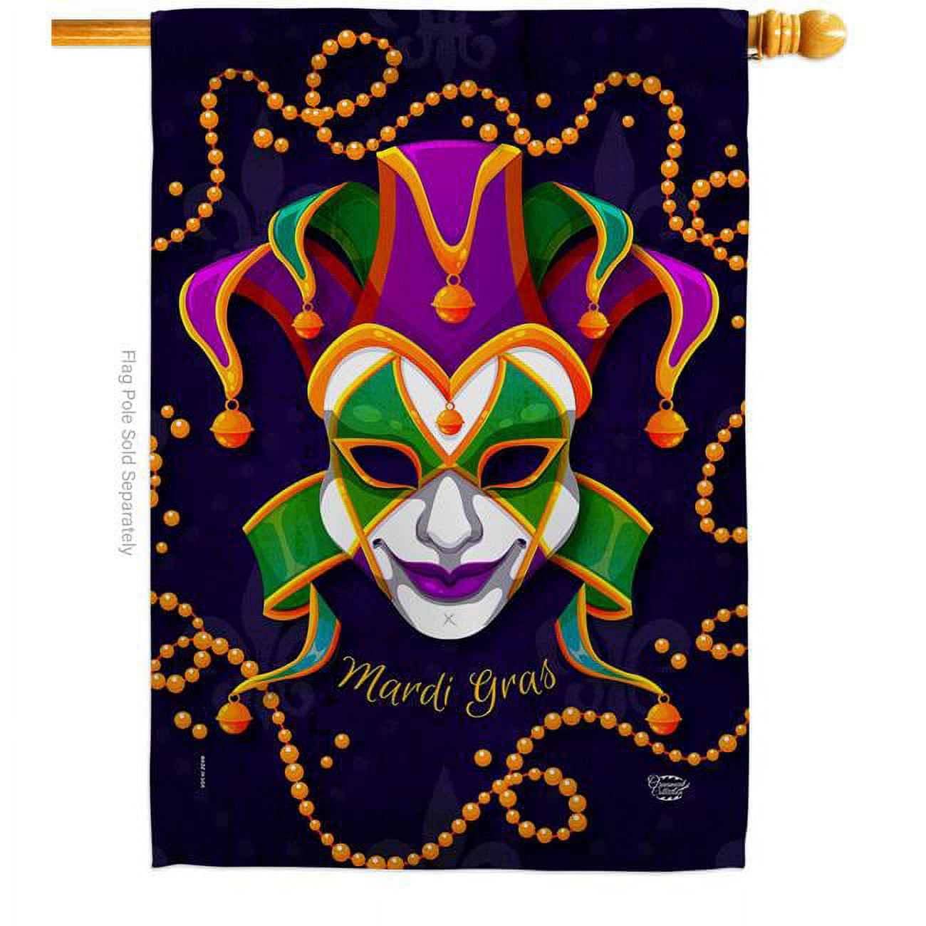 Ornament Collection H192360-BO Joker Mardi Gras Springtime Double-Sided ...