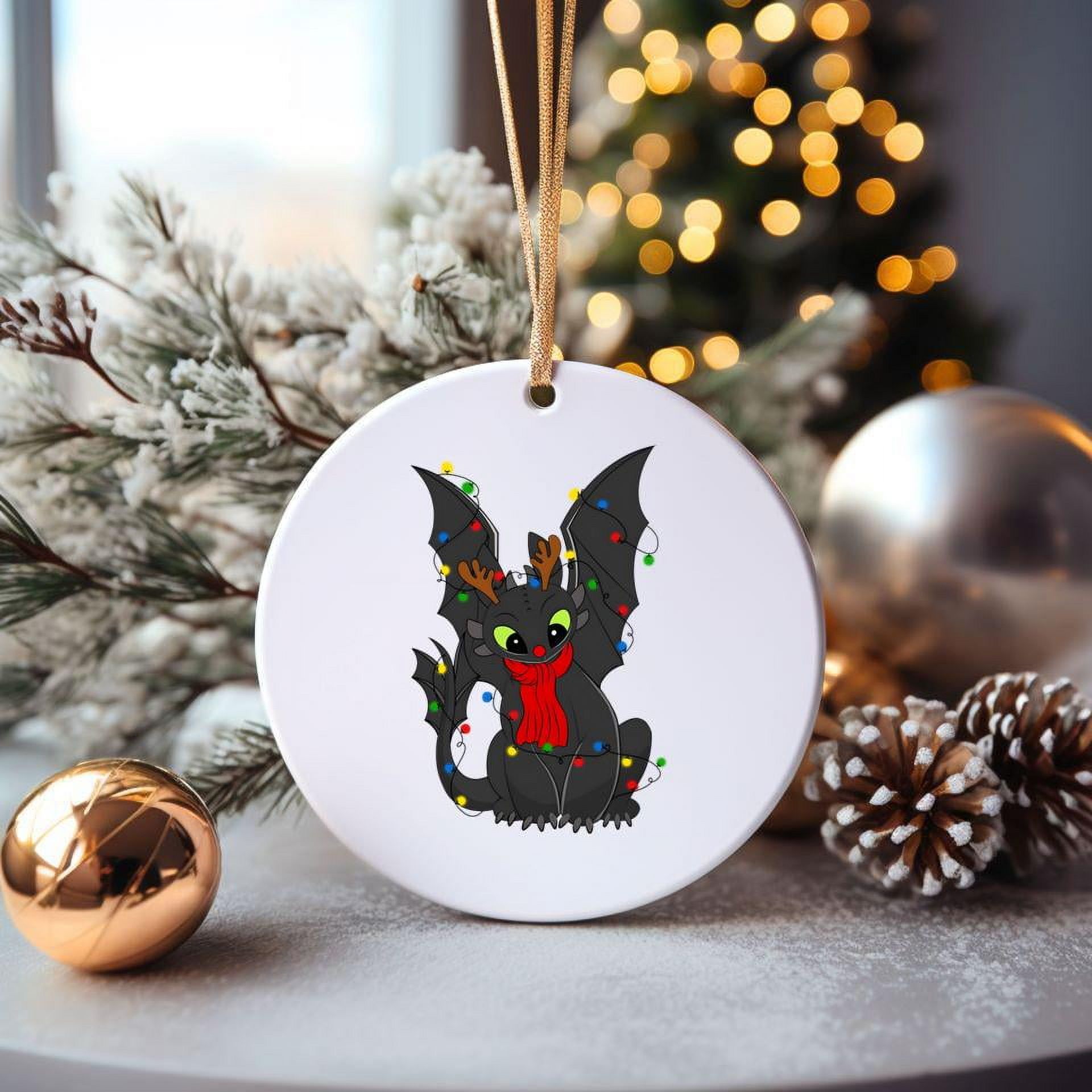 Ornament Cute Toothless Christmas Lights How To Train Your Dragon Snow ...