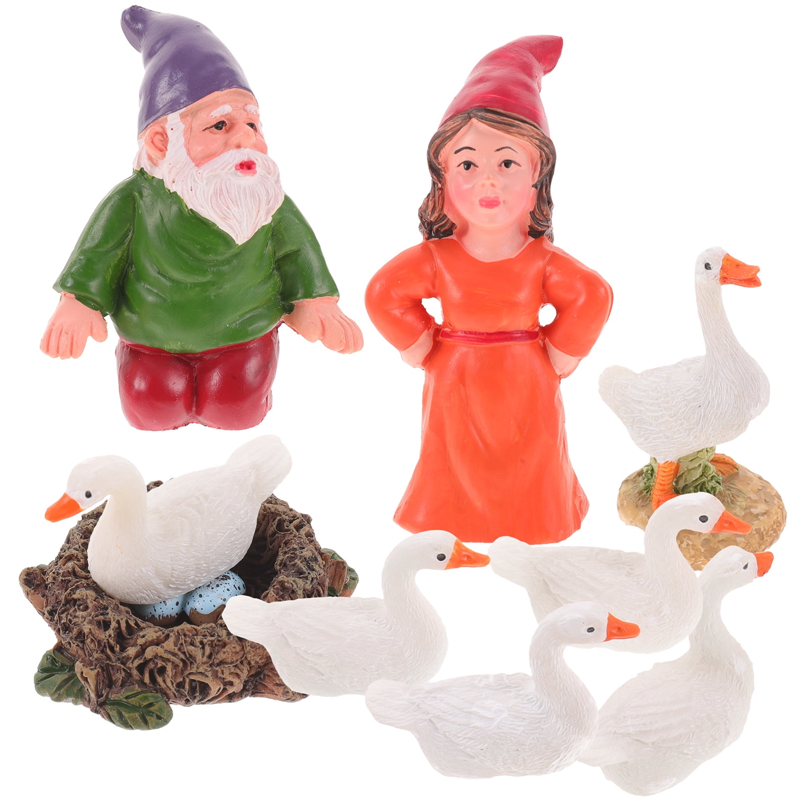 Ornament Decor Zen Garden Mini Gnome Statue Resin Sculpture Miniature ...