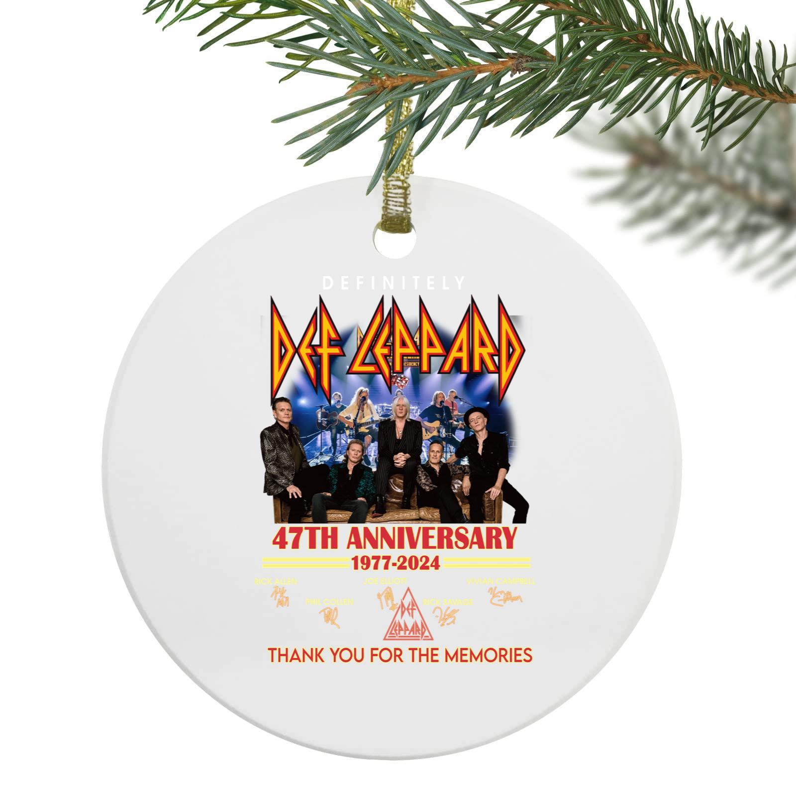 Ornament Def Leppard Band 47Th Anniversary Vintage 1977 2024, Ornament ...