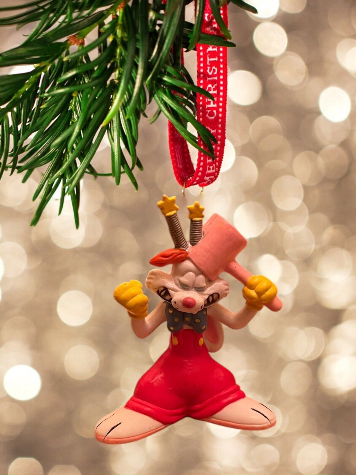 Ornament Disney Amblin Roger Rabbit Pvc Figure Hammer Mallet Head Bonk ...