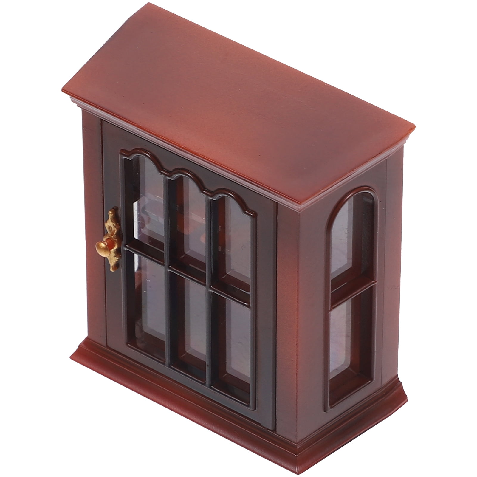 Ornament Display Cabinet Mini Furniture Dollhouse Bookcase Decorative ...