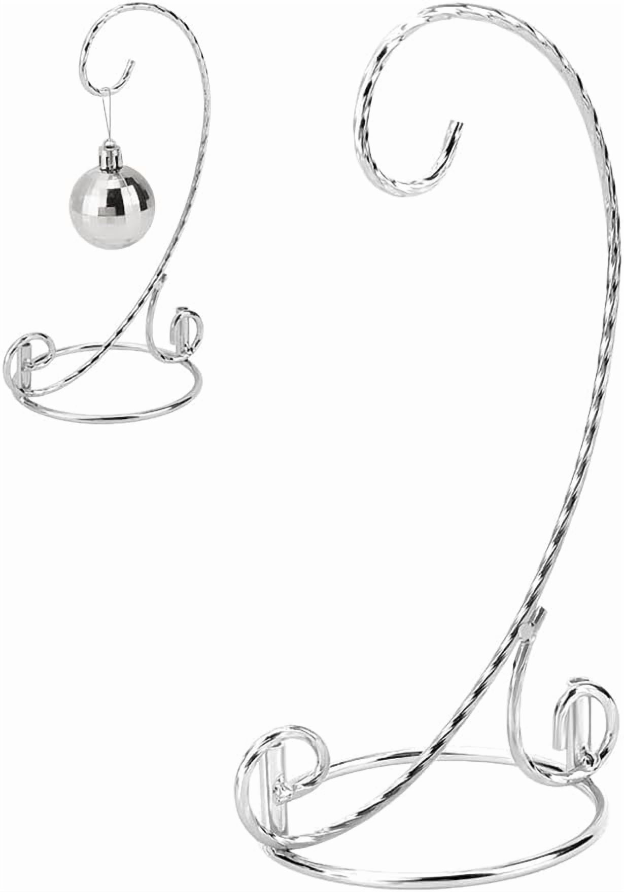 Ornament Display Stand 7.5 Inch Silver Ornaments Holder Twisted ...