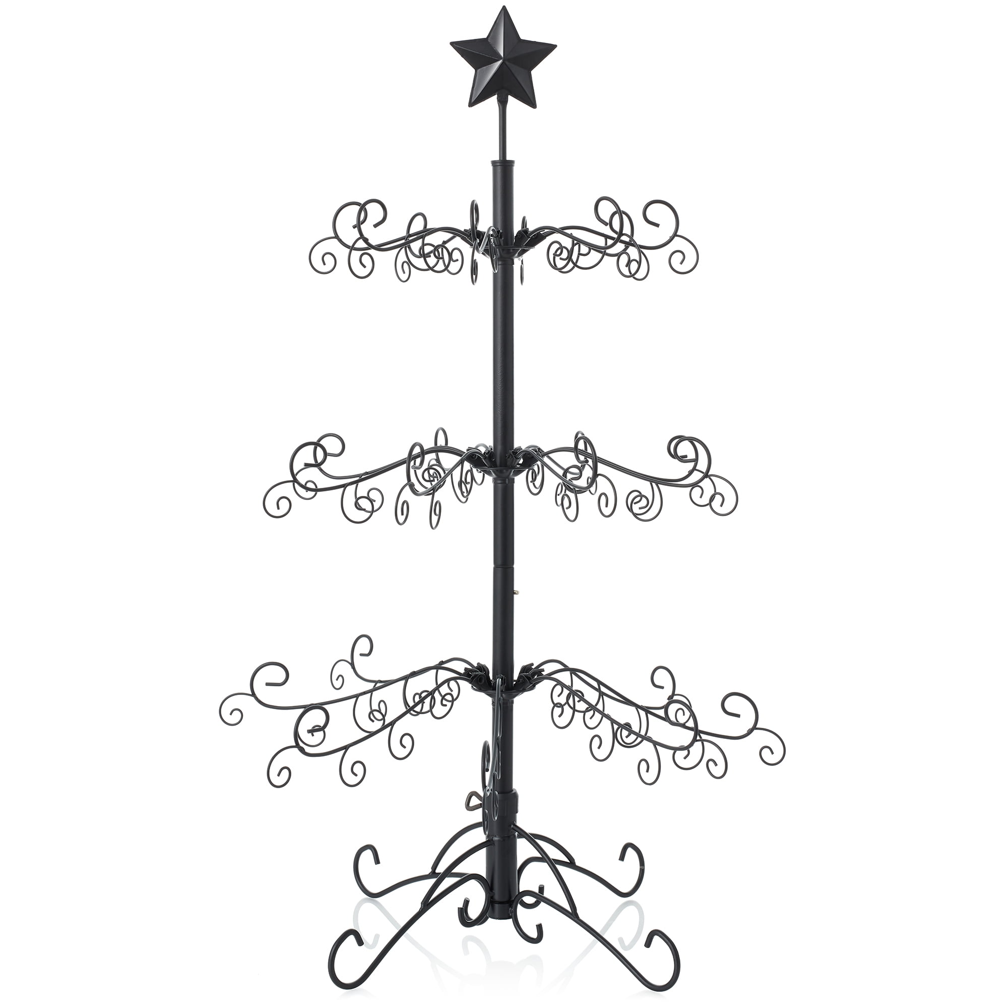 Ornament Display Christmas Tree with Stand - Wrought Iron Ornament ...