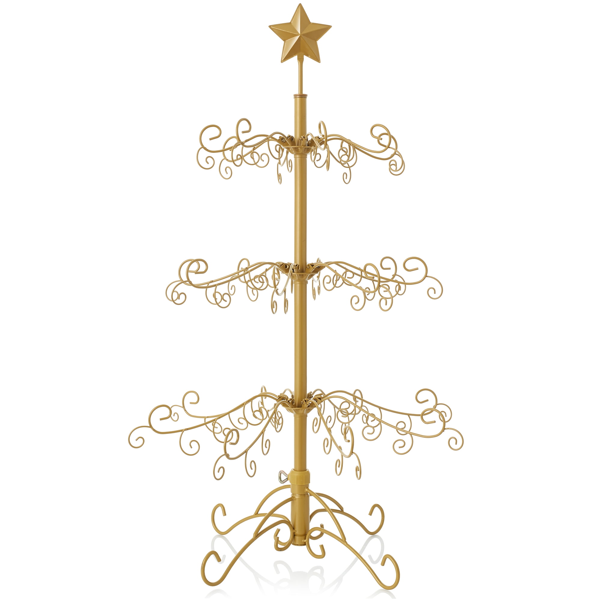 Ornament Display Christmas Tree with Stand - Wrought Iron Ornament ...