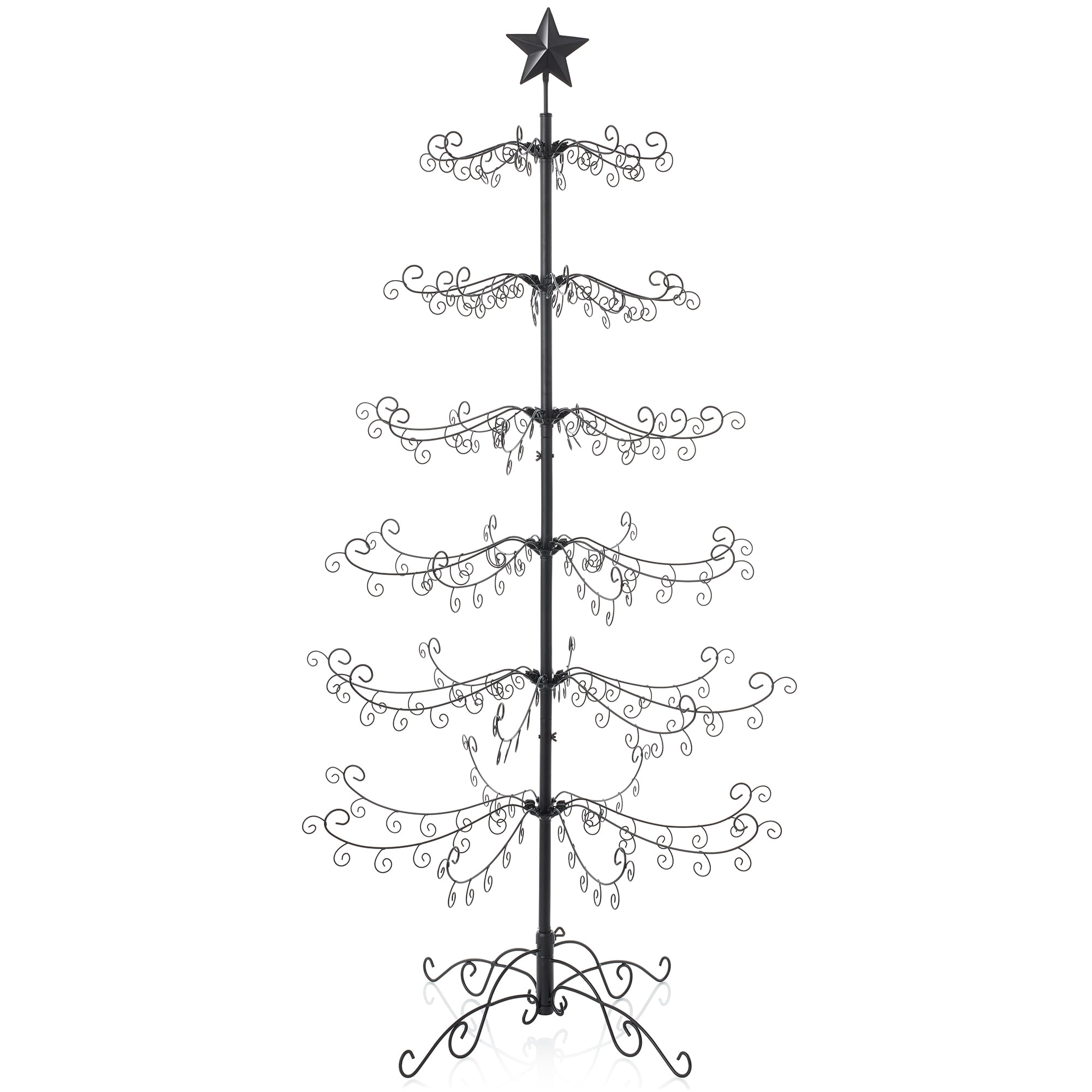 Ornament Display Christmas Tree with Stand - Wrought Iron Ornament ...