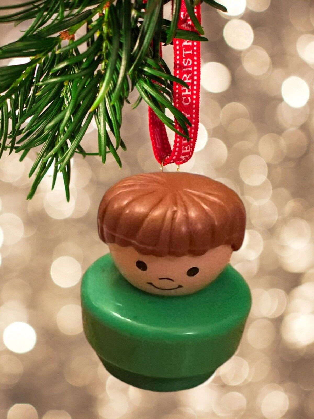 Ornament Fisher Price Little People Chunky Pete Boy Figure Brown Hair ...