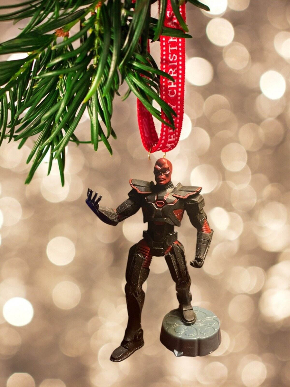Ornament IRON MAN RED SKULL 5” ACTION FIGURE Figurine Charm Dangler ...